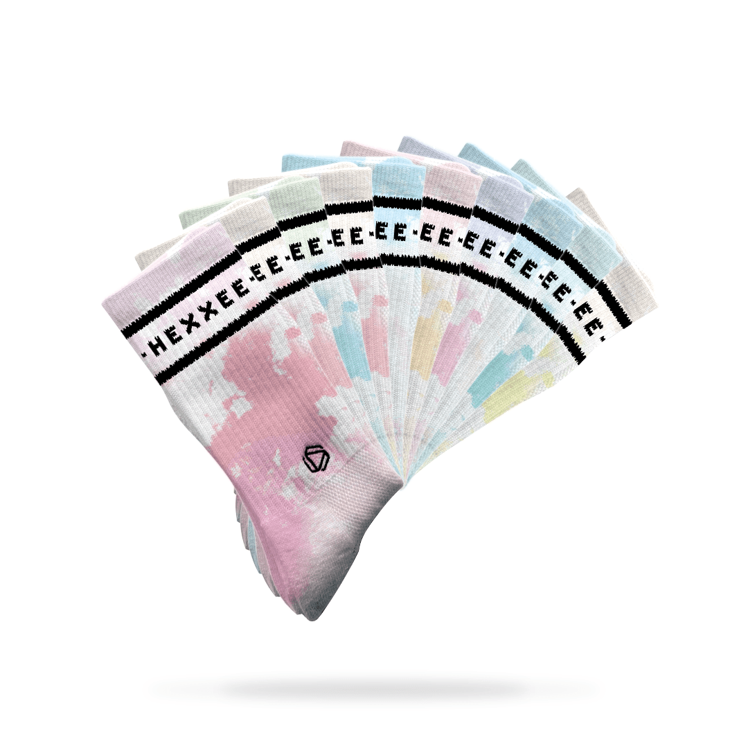 Tie Dye 4.0 Socks - Pastel Tie Dye Socks – H E X X E E