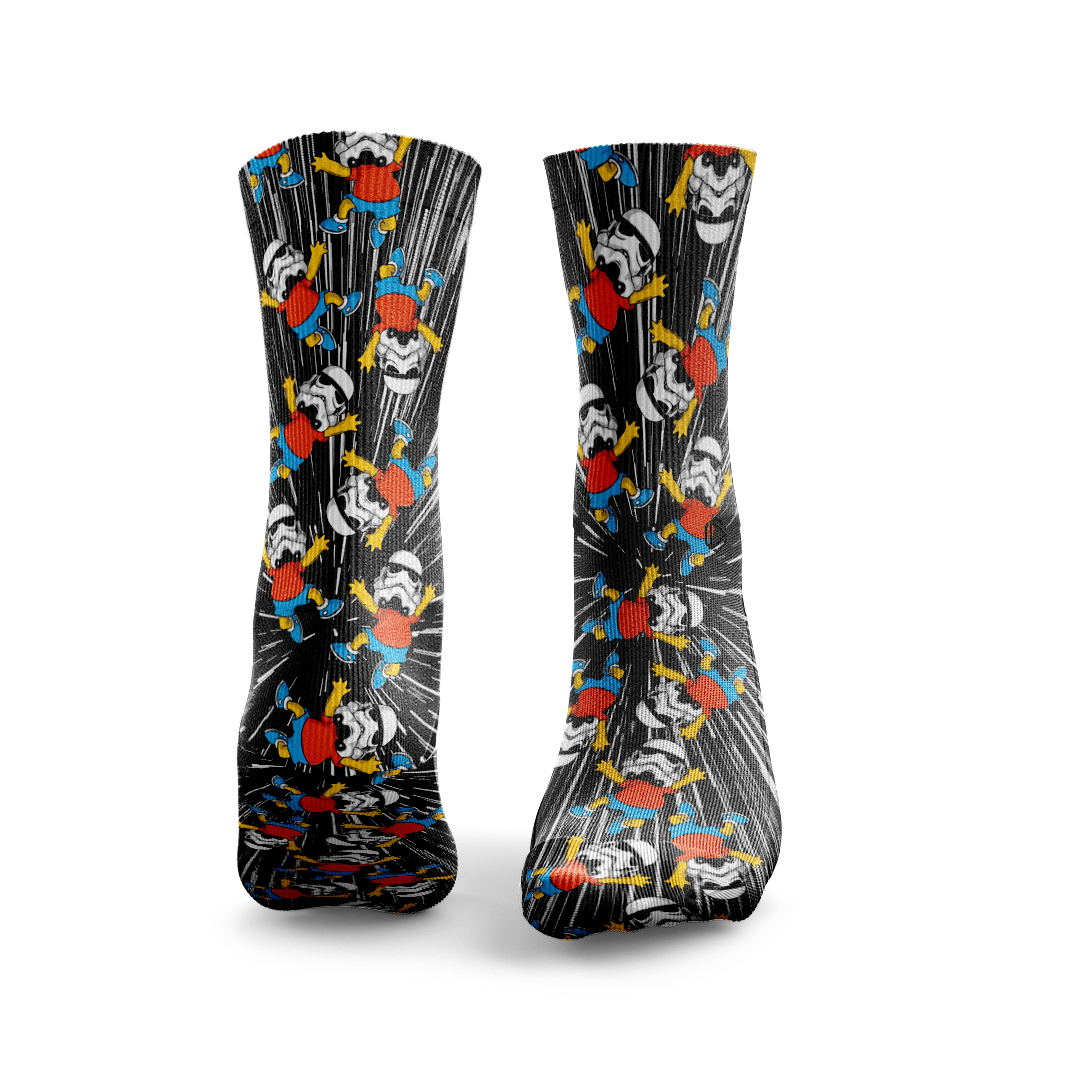Lil Scribble X HEXXEE - Yellow Trooper In Space - Socks - Womens: 4...