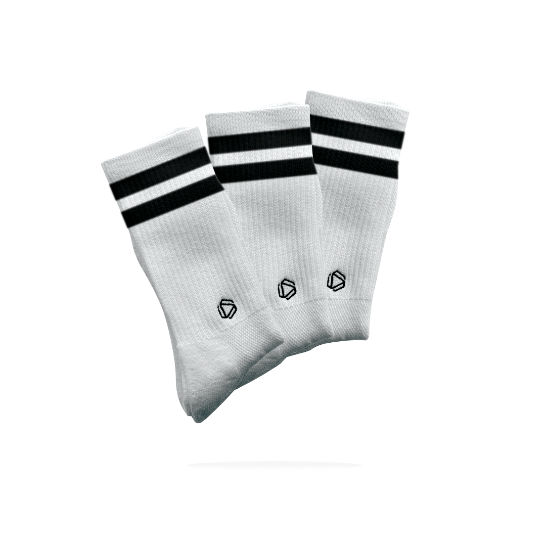 White HEXXEE 2Stripe Socks X3 – H E X X E E