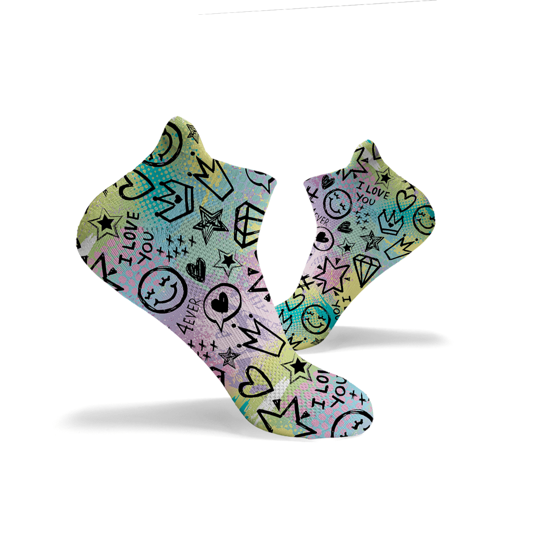 I Love You Doodle Ankle Socks – H E X X E E