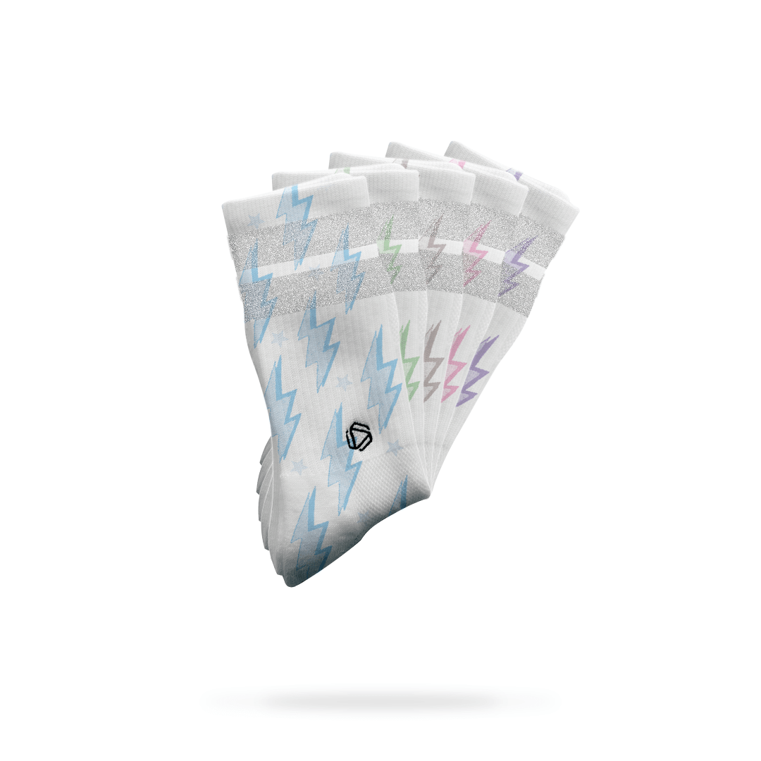 New Lightning Bolts Glitter Socks – HEXXEE