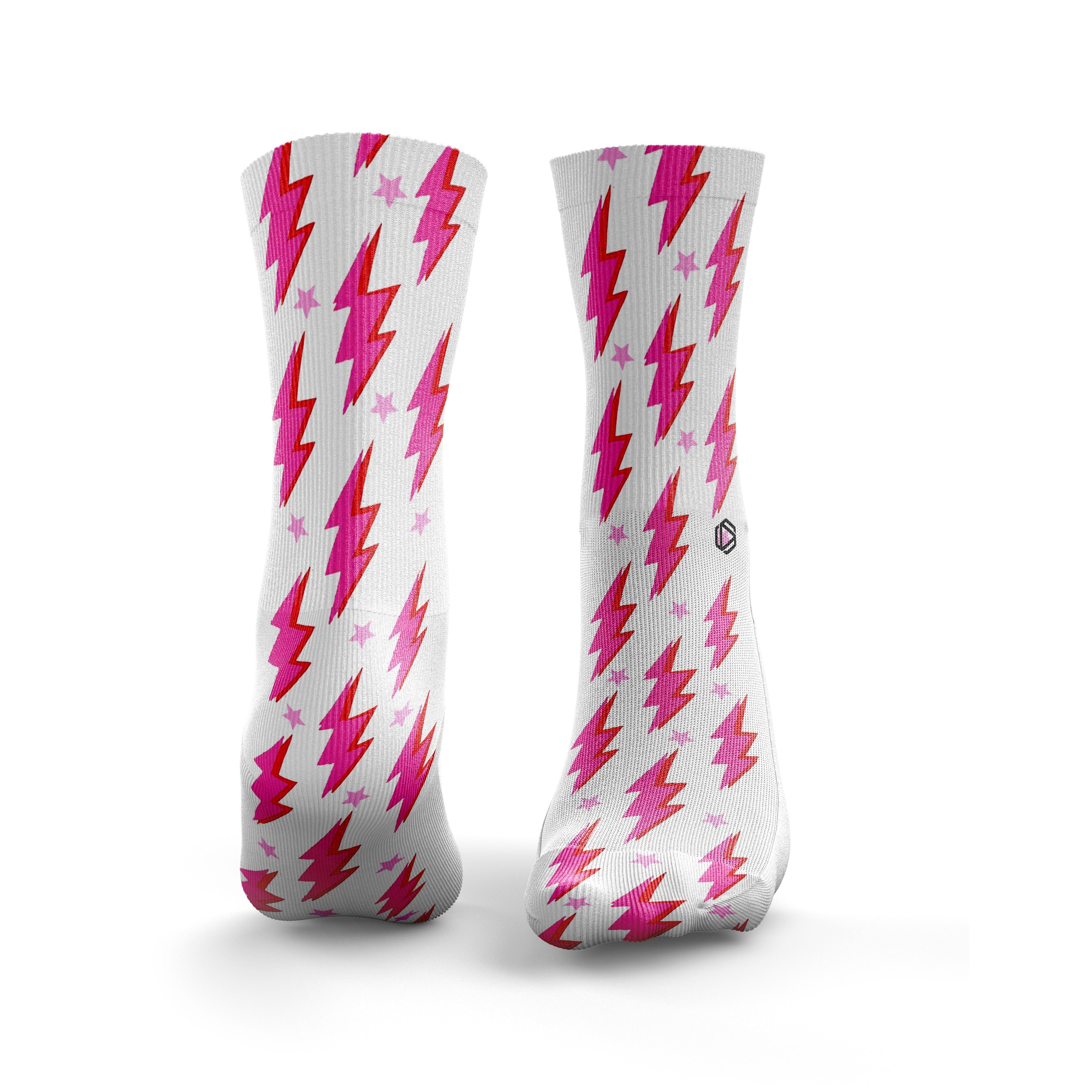 Crew - Lightning Bolts - Socks - Pink – HEXXEE