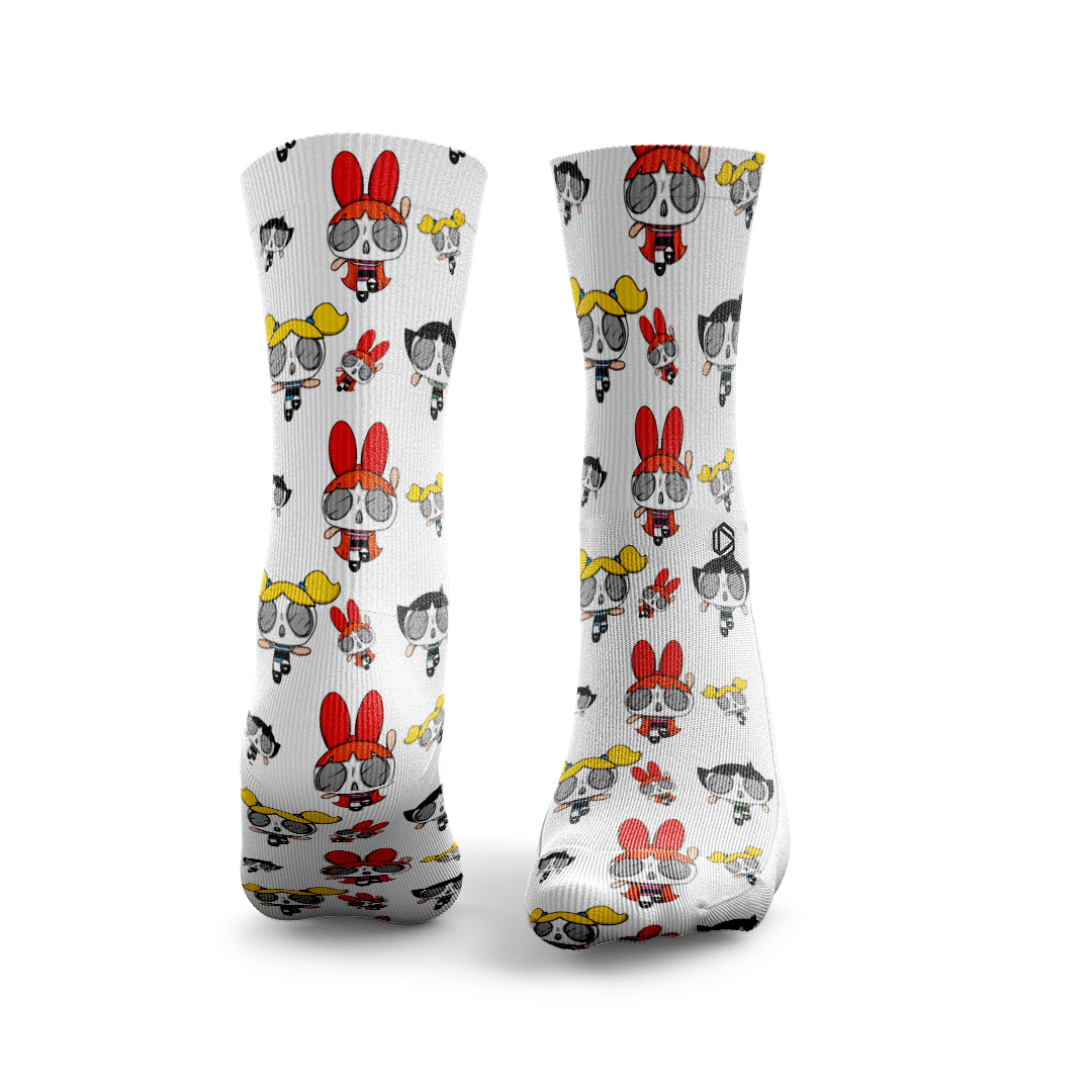 Lil Scribble X HEXXEE - Powerskulls - Socks - Womens: 4-7 UK / 6-9 US