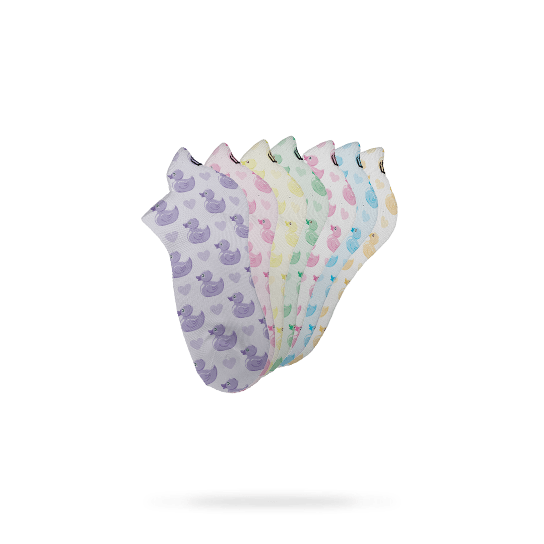 Ankle Socks - Rubber Ducks - Socks - Green & Purple – HEXXEE