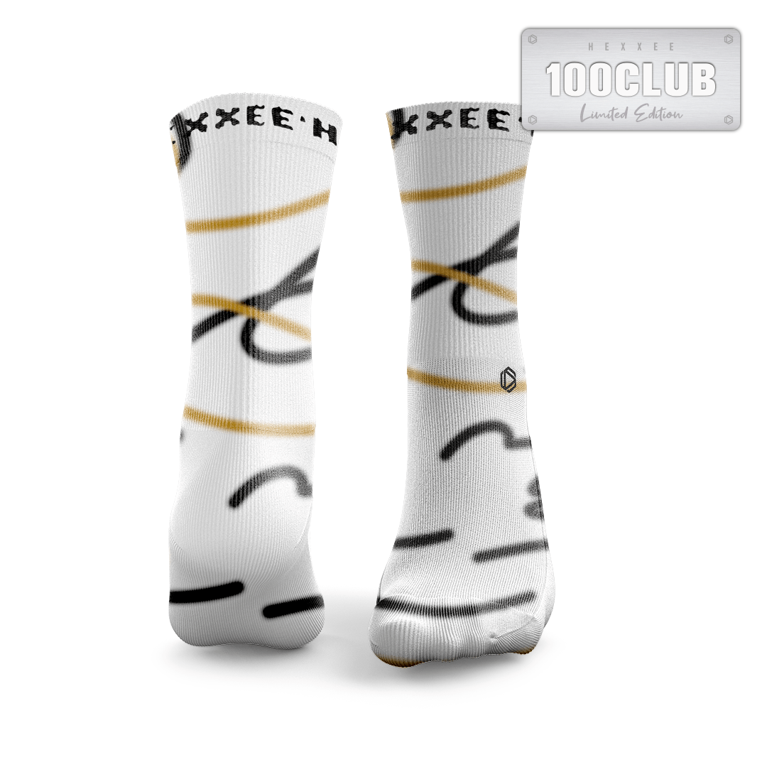100 Club - Limited Edition - Squiggle Lines 100 - Socks - Womens: 4 ...