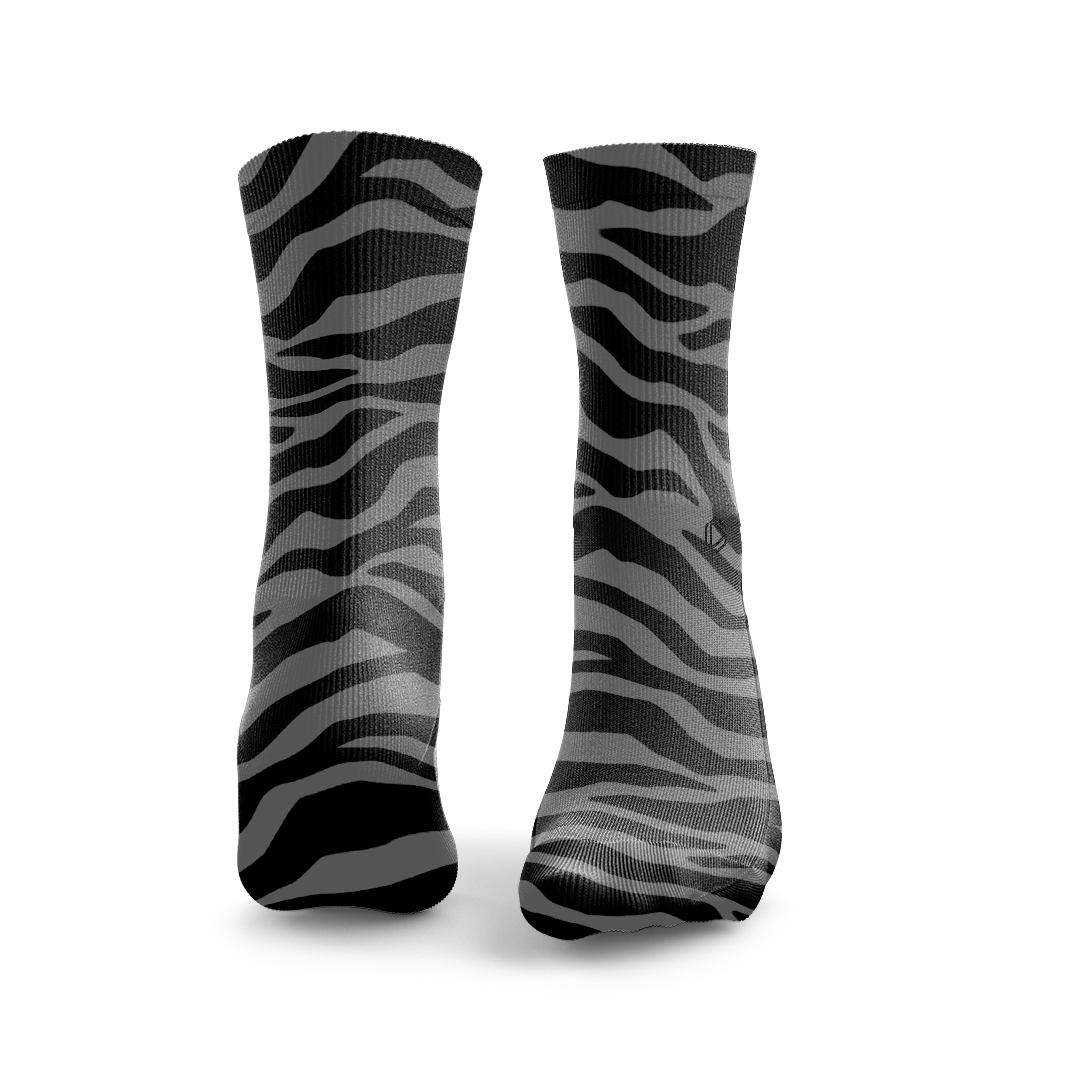 Black On Grey - Tiger Print - Socks - Womens: 4-7 UK / 6-9 US – HEXXEE